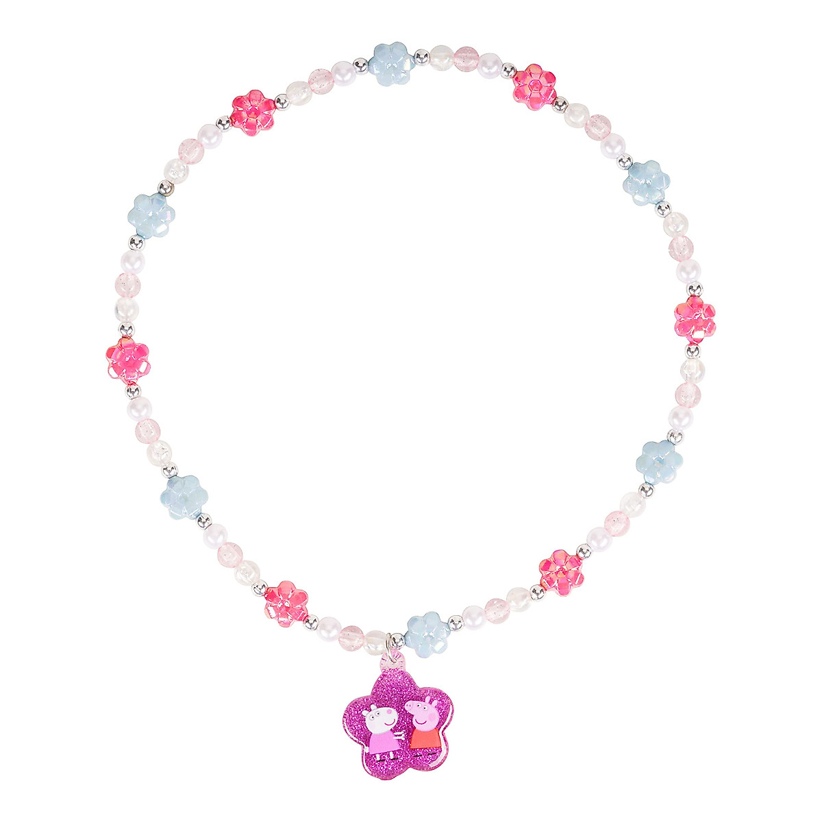 LUV HER Girls Jewelry Set - Dress Up 3 Piece Toy Jewelry Box Set with Bead Necklace, Bracelet, and Ring - Peppa Pig Play Accessories - Ages 3+