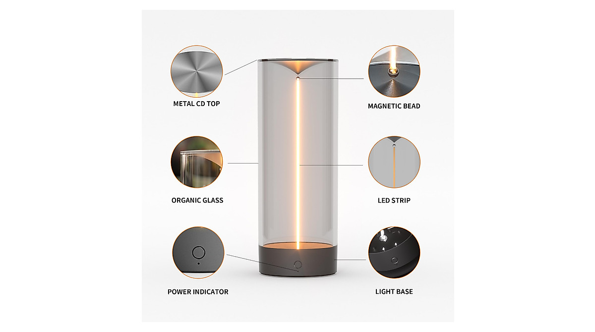 AUGE LIGHT Minimalist LED Desk Lamp - Portable & Dimmable