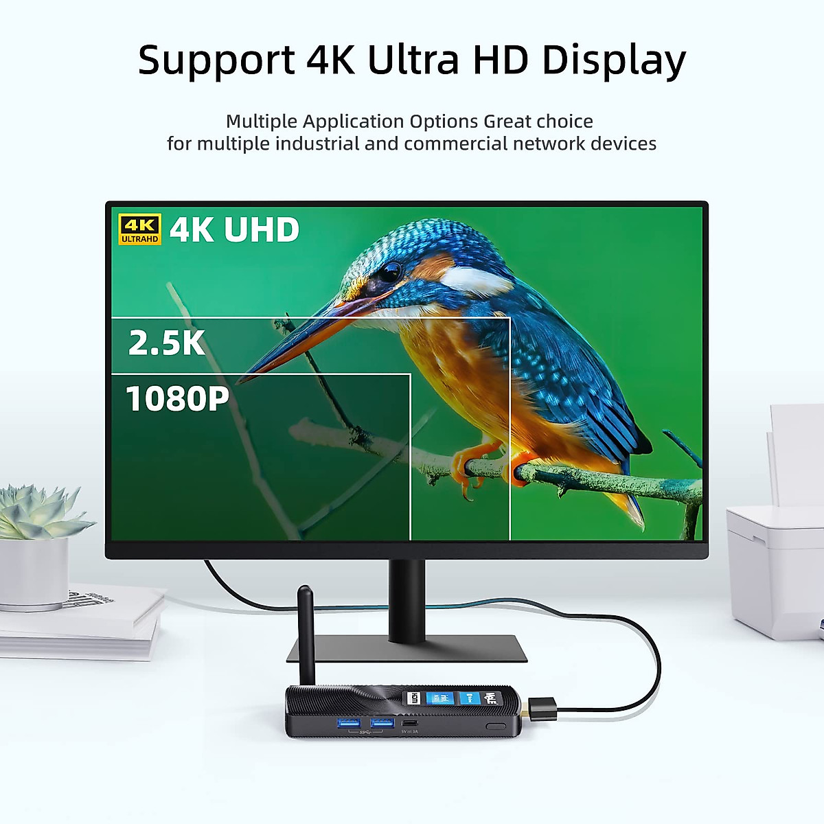 MeLE PCG02 Mini PC Stick Fanless Windows 11 Pro J4125 8GB/256GB, Mini Computer Stick HDMI 4K 2.4G/5G Wi-Fi 5 BT4.2 Gigabit Ethernet Micro PC on Business Industrial IoT Digital Signage