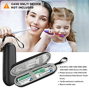 ProCase Electric Toothbrush Hard Travel Case Compatible with Oral-B Pro 1000 8000, Sonicare 1100 5100 6100, Carrying Bag Carrier for Battery Power Rechargeable Toothbrush (Case Only) –Black