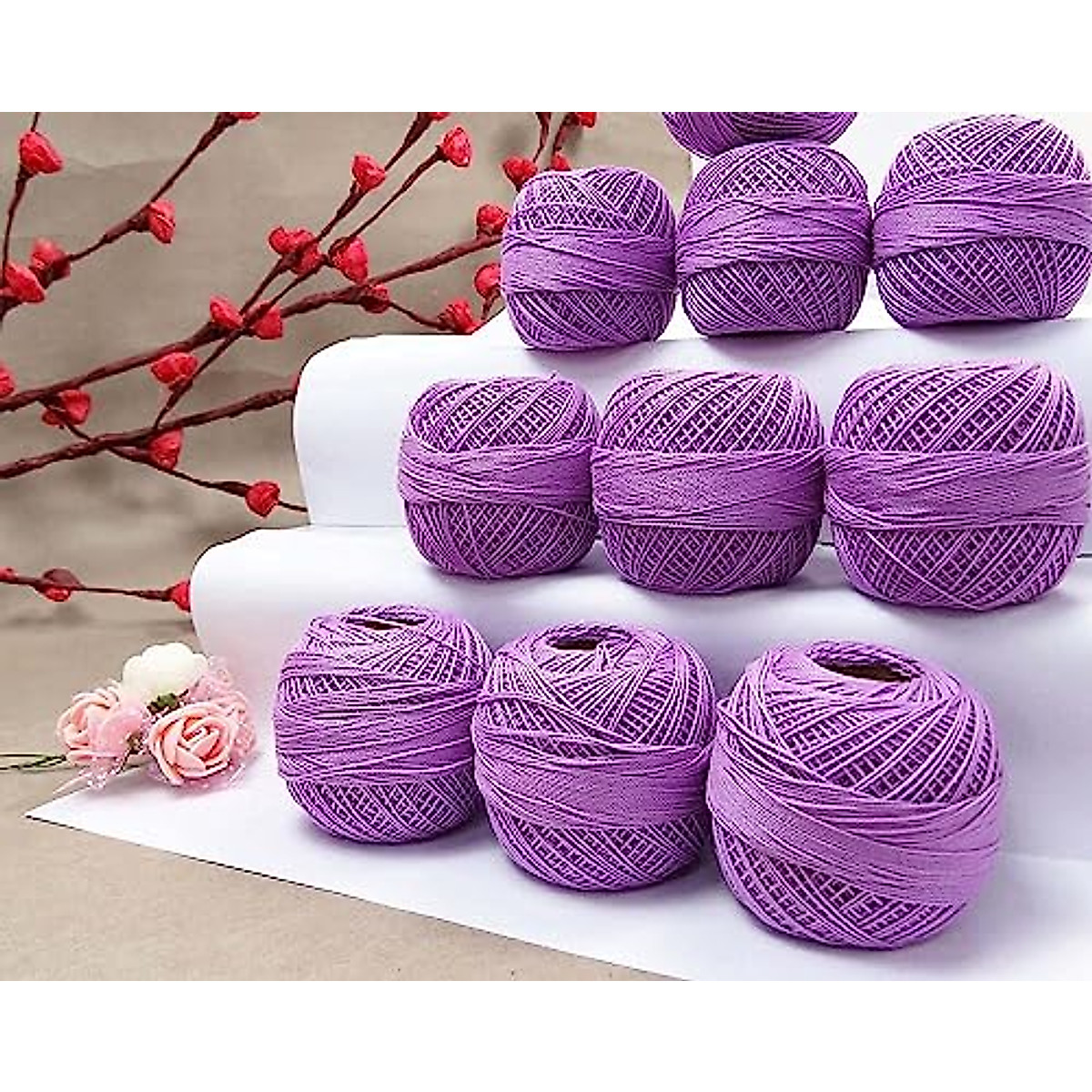 S2J Lot of 10 Pcs Anchor Cotton Crochet Knitting Thread Tatting Yarn Embroidery Ball