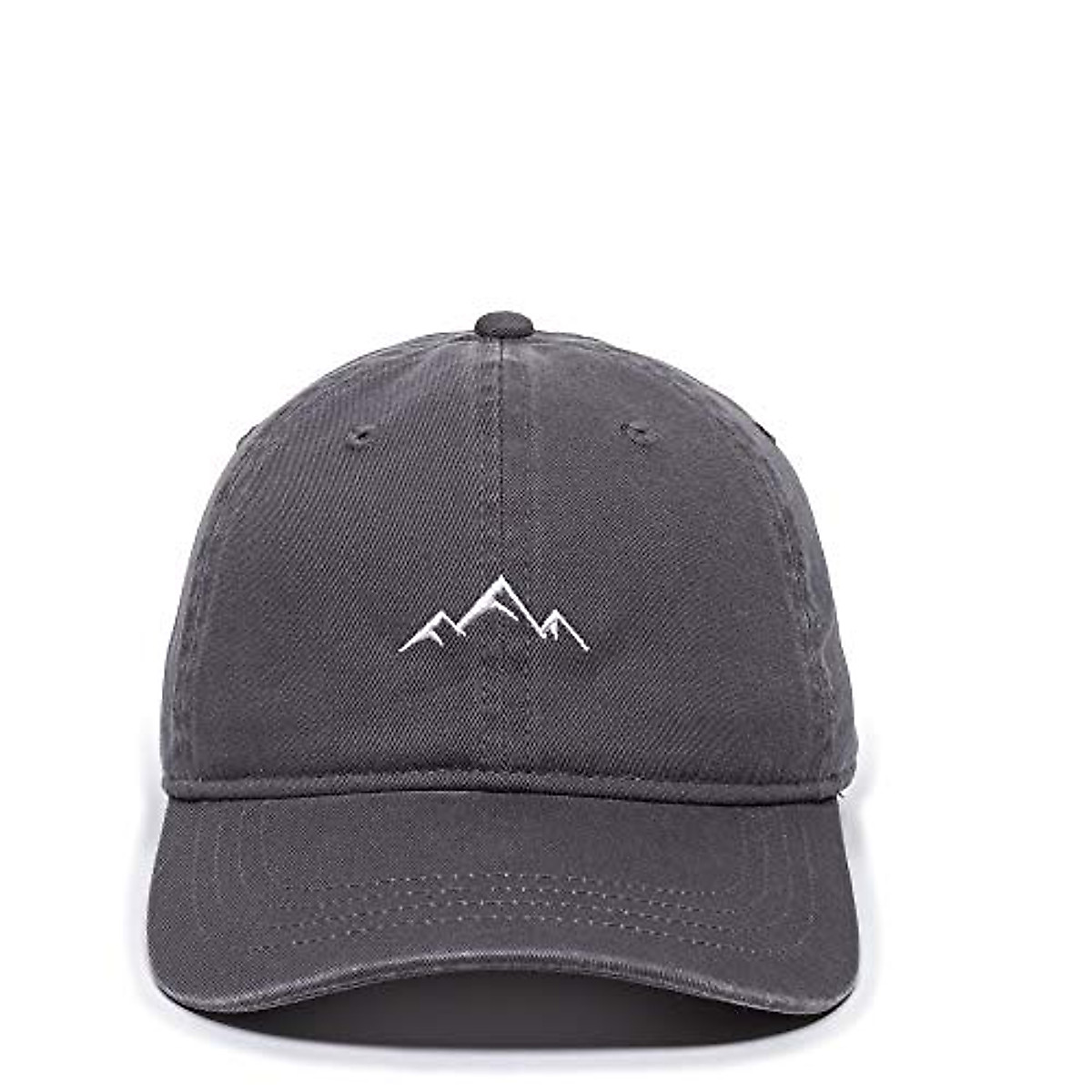 Outdoor Cap Mountain Embroidered Dad Hat â€“ Adjustable Soft Cotton Polo Style Unstructured Baseball Cap for Men & Women, Charcoal