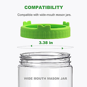 3 Pcs Sprouting Lids, Sprouting Lids for Mason Jars, Mason Jar Strainer Lid with 316 Stainless Steel Mesh, Sprouts Growing Kit for Alfalfa & Mung Bean Broccoli