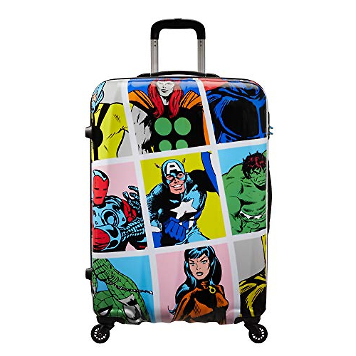 American Tourister Luggage Suitcase, Multicolored (Marvel Pop Art), L (75 cm-88 L)