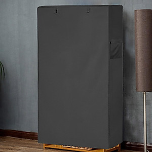 VIKKSAER Dustproof Shelf Cover, 36" W x 18" D x 72" H, Heavy Duty Waterproof Storage Shelving Cover, Steel Organizer Wire Rack Covers, Shelf Display Rack Protector Cover with Zipper (Black)