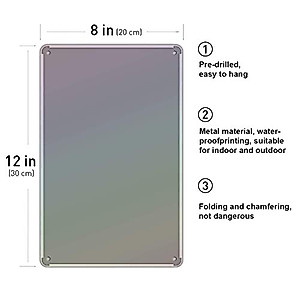 Funny Bathroom Quote Metal Tin Sign Wall Decor, Baby Yoda Flush You Must Tin Sign for Office/Home/Classroom Bathroom Decor Gifts Best Farmhouse Decor Gift Ideas for Friends - 8x12 Inch