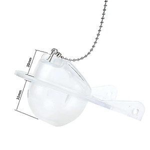 Ecochre Toilet Flappers Replacement Compatible for GA715014-GEG1 (Transparent) 3 Inch with Stainless Chain and Hook