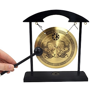 Zen Art Brass Feng Shui Desktop Gong for Home Office Desktop Decoration Meditation Practice W Fengshuisale Red String Bracelet H1302