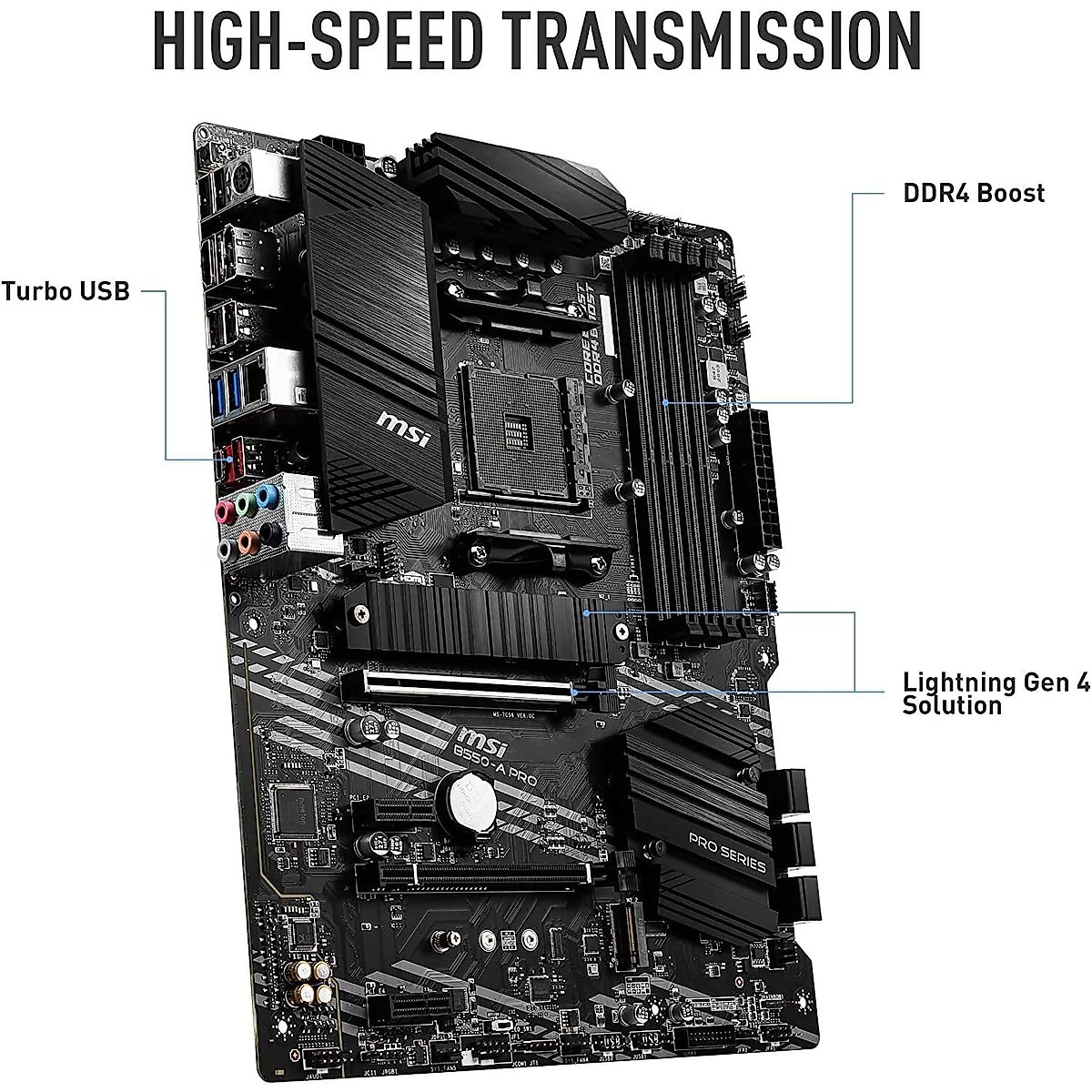 INLAND Micro Center AMD Ryzen 7 5700X 8-Core 16-Thread Unlocked Desktop Processor Bundle with MSI B550-A PRO ProSeries Motherboard (AMD AM4, DDR4, PCIe 4.0, SATA 6Gb/s, M.2, USB 3.2 Gen 2 ATX)