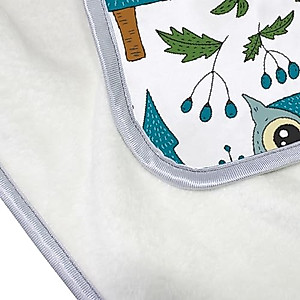 DreamBay Soft Throw Blanket for Couch Sofa Forest Owls and Fir Trees Lightweight Blanket Women Microfiber Blanket for Bed Office Camping Travel 50x60 inches