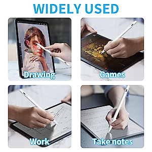 Stylus Pen for ipad 9th Gen, iPad Mini 5/6, iPad 6/7/8/10, iPad Air 3/4/5, Active Pencil 2nd Generation Fast Charge iPad Pencil Compatible with Apple iPad (2018 and Later)