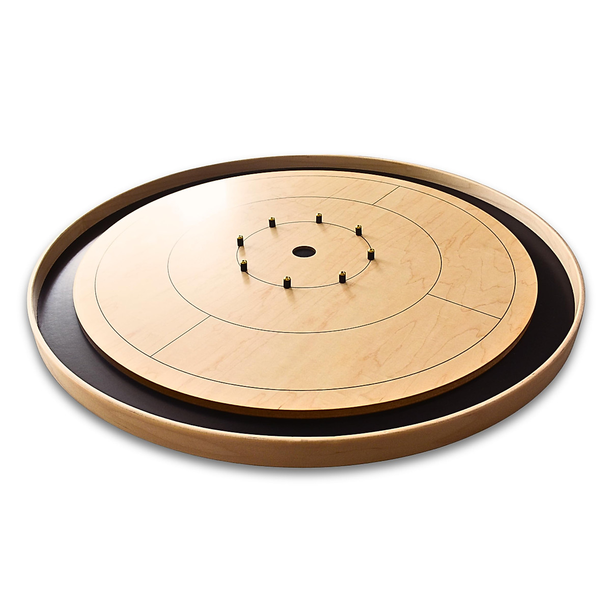 The Crokinole Canada Board (No Branding, with Checkerboard) - Tournament Style Crokinole Board Game Set (Meets NCA Standards)