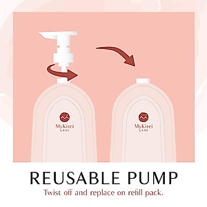 MyKirei Shampoo & Conditioner Set By Kao, Japanese Tsubaki & Rice Water for Hair, Sustainable Bottles, 10.1 Ounces Each