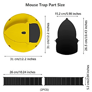 Mice Mouse Trap Bucket Flip Lid,Mouse Trap Bucket Indoor Outdoor,Humane Mouse Trap,Mouse Trap Bucket Lid Auto Reset | 5 Gallon Bucket Compatible | Mouse Rats Trap Bucket Lid(2Packs) 01116fx