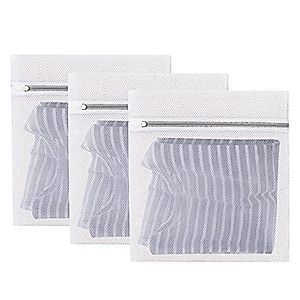 Mesh Laundry Bags, iDeep 3Pcs Durable Reusable Laundry Bags for Delicates with Premium Zipper, 23.6*23.6 inch Washing Bags for Washing Machine, Travel Storage Organize Bag for Clothes,Sheet, Shoes