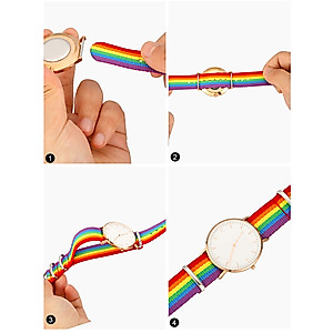 meekoo 10 Pieces Nylon Watch Strap Military Replacement Watch Band with Stainless Steel Buckle for Men and Women's Watch Band Replacing, 18 mm (Classic Colors)