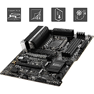 MSI Z590-A PRO ProSeries Computer Gaming Motherboard (ATX, 11th/10th Gen Intel Core, LGA 1200 Socket, DDR4, PCIe 4, M.2 Slots, USB 3.2 Gen 2, 2.5G LAN, DP/HDMI) Intel PC Motherboards (Renewed)