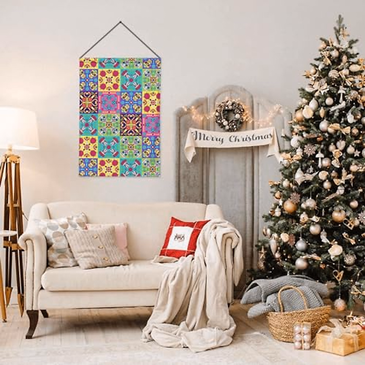 Mexican Talavera Tile Pattern Garden Flag - Vibrant Double Sided Garden Flag - Yard Decorating Flag Garden Flag Decoration - Outdoor Flag Decorator'S Favorite