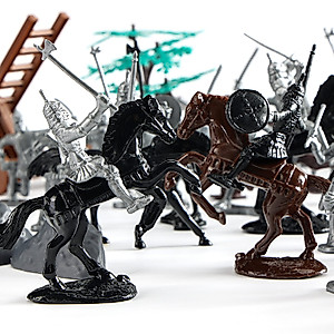 Amor Present Medieval Knights Toys, Knight Action Figurines for Kids