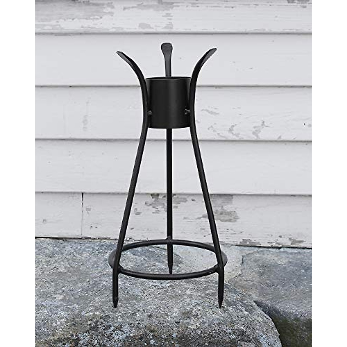 Achla Designs GBS-14S Trestle III Spiked Globe Stand, Black
