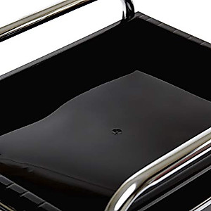 Seville Classics 10-Drawer Multipurpose Mobile Rolling Utility Storage Organizer with Tray Cart, Translucent Black