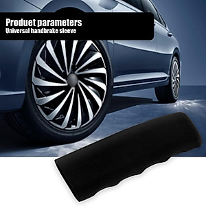 QODOLSI 1 PC Car Handbrake Handle Cover, 4.8" x 1.65" x 1.41" Silicone Wavy Anti-slip Parking Brake Covers, Universal Protective Accessories, Compatible with Cars, Trucks, Vans, SUVs (Black)