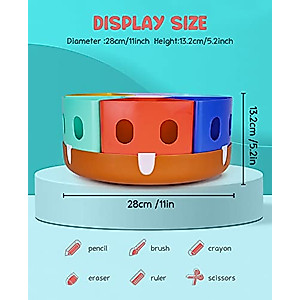 GAMENOTE Rotating Art Supply Organizer - Lazy Susan Office School Supplies for Kids Desk Organizers and Storage Homeschool Craft Caddy Classroom Organization (Large)