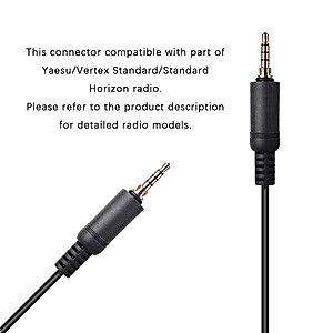 TWAYRDIO Walkie Talkie Earpiece for Yaesu VX-6R VX-7R FT-270R, Two Way Radio Headset with Mic and Clear Acoustic Coil Tube for Standard Horizon HX210 HX370s HX380 HX40 HX400 HX870 HX890 Handheld Radio