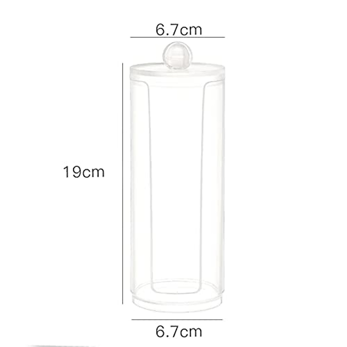 Typutomi 2pcs Cosmetic Cotton Pad Holder, Acrylic Clear Cotton Rounds Holder with Lid Cotton Pad Organizer Container Dispenser for Bathroom Vanity Countertop