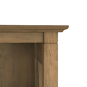 Bush Furniture Key West Tall 5 Shelf Bookcase in Reclaimed Pine | Large Book Shelf, Large Bookshelf for Living Room or Office