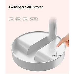 Portable Standing Fan with Remote Control, 8" Foldable Desk Fan, 7200mah Quiet Fan Table Fan, USB Floor Fan, 4 Speed Settings Telescopic Pedestal Fans for Personal Bedroom Office Fishing Camping