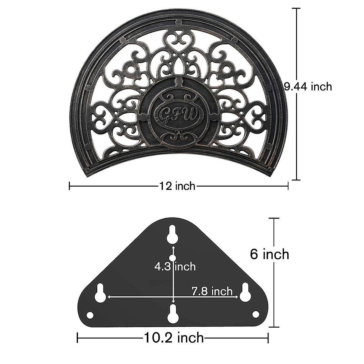 GOFORWILD Garden Hose Holder Butler, Decorative Sturdy Water Hose Rack, Durable Wall Hose Hanger, Holds 125-Feet of 5/8-Inch Hose, Hose Reel, Made of Stainless Cast Aluminum, 7009