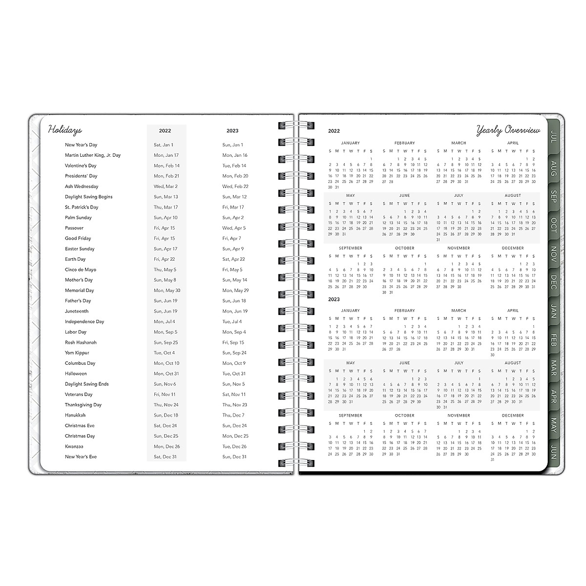 Southworth Academic Planner (July 2022-June 2023), 8.5" x 11", Rustic Sage Wreath, Premium 28#/105 gsm Paper, Twin Wire (91036)
