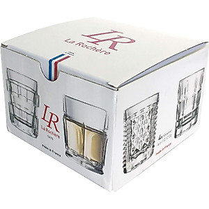 La Rochere Set of 4, 2 oz Barware, Shot Glasses, Drinkware Set, 4 Count (Pack of 1), Clear