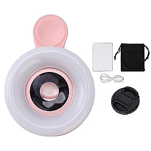 Phone Camera Lens, Universal 15X Macro Lens Kit with LED Light and Travel Case, Clip on Cell Phone Lens Attachments for Most Smartphones, for Video, Live Show, Vlog, Photography