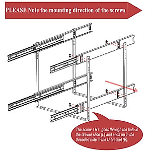OCG Pull Out Drawers For Cabinets 14" W x 21" D, 2 Tier Heavy-Duty Slide out Wood Drawer Shelf, Pull Out Drawer for Cabinets, Base Cabinet Organization ​for Kitchen, Pantry, Bathroom