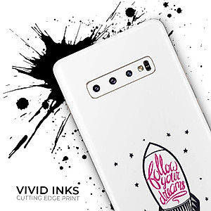 DesignSkinz Follow Your Dreams Protective Vinyl Decal Wrap Skin Cover Compatible with The Samsung Galaxy S20 (Screen Trim & Back Glass Skin)