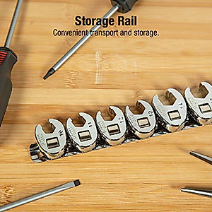 Sunex 9710M 3/8-Inch Drive Metric Crowfoot Flare Nut Wrench Set, Size-10 - Size 19, 10-Piece