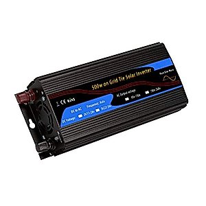 Y&J 500w On Grid Tie Solar Inverter Pure Sine Wave DC11-28v to AC90-130v for 12v Solar System USA Plug