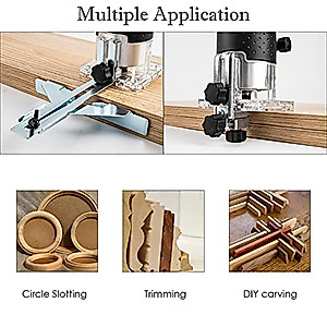 800W Compact Wood Router Tool, Portable Handheld Palm Router Woodworking,Electric Trimmer Wood Router with 15pcs Router Bits,Wood Laminate Router for Woodworking Handicraft and DIY
