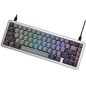 Drop ALT Mechanical Keyboard — 65% (67 Key) Gaming Keyboard, Hot-Swap Switches, Programmable Macros, RGB LED Backlighting, USB-C, Doubleshot PBT, Aluminum Frame (Halo True, Gray)