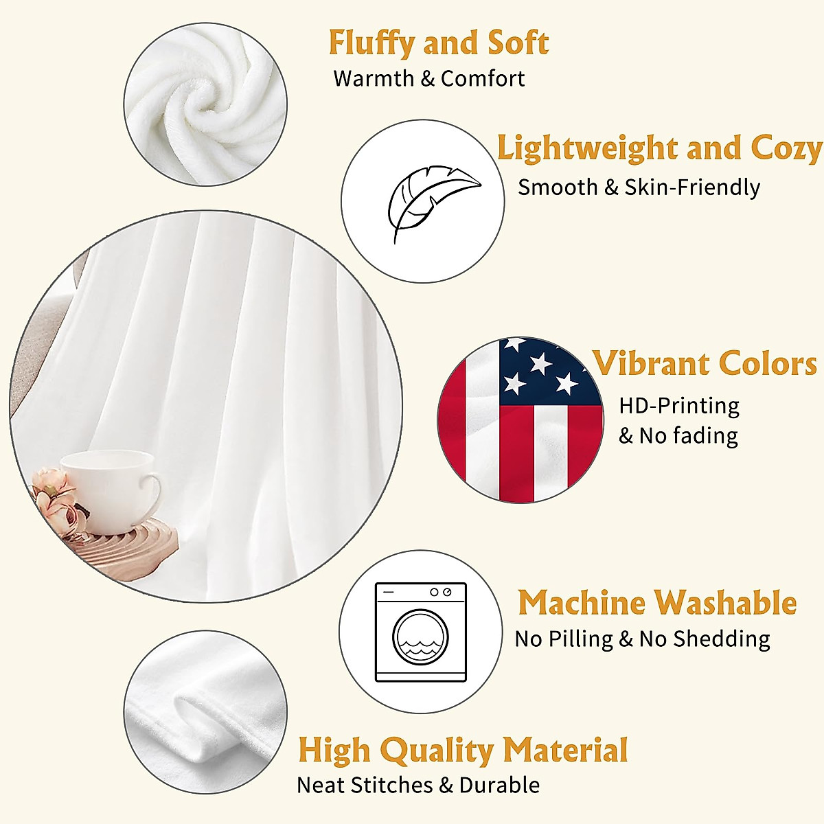 YeeJu American Flag Throw Blanket Kids Small Patriotic 4th of July Memorial Day Fourth of July Blanket Girl Boy Baby Couch Soft Blankets Red White Blue Stars Stripes Veteran Blanket 40x50