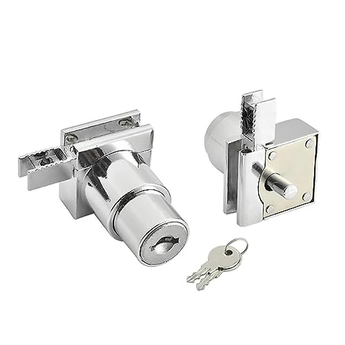 Cabinet Lock Zinc Alloy Office Fittings Multipurpose Metal Latches Door Latch Compact Size Sliding Glass Home Supplies - (Style A, Color: 2 8 2 6 4 4cm)