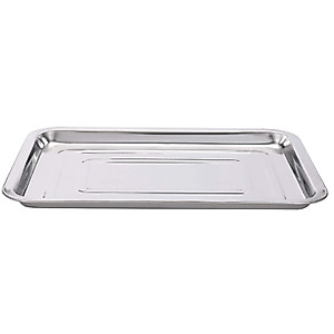 Stainless Steel Tray,5 Pack Stainless Steel Trays 13 1/2" x 10" Dental Body Piercing Instrument Tool Flat for Supplies (5)