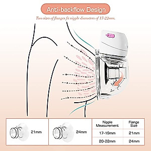 Wearable Breast Pump,Ultra Light Portable Double Hands Free Breast Pump, 2 Modes & 9 Levels, Low Noise Rechargeable Wireless Electric Breast Pump with 21mm/24mm Flanges S12