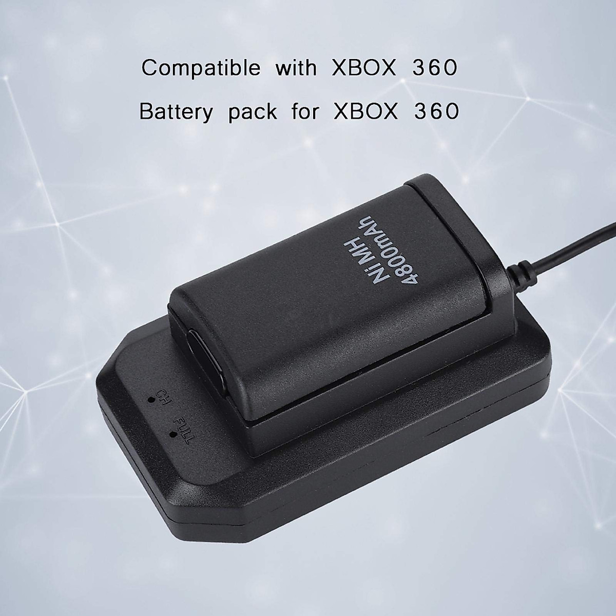 Rechargeable Battery Pack, 5.6 * 3.5 * 1.7cm/2.2 * 1.4 * 0.7inch USB 4800mAh Battery Pack Controller Charging Package , for 360