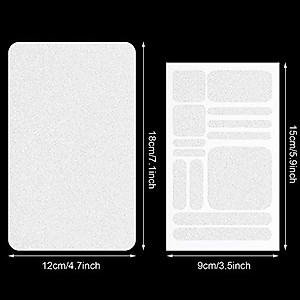 8 Pieces Cell Phone Grip Tapes Stickers Anti-Slip Grip Rubberized Decal Stickers Adhesive Traction Grip Decal Stickers Anti-Slip Textured Phone Tape for Phones Tablet Computer Gaming Cases (Clear)