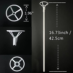 Balloon Sticks, 35 Pack 16inch Long Big White Balloon Sticks Holder with Cups for Large or Small Balloons 8 inch to 20 inch