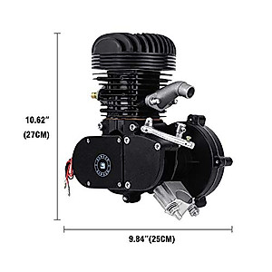 Sange 2 Stroke Pedal Cycle Petrol Gas Motor Conversion Kit Air Cooling Motorized Engine Kit for Motorized Bike (100cc,Black)