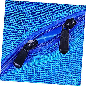 CLISPEED 2pcs Foldable Fish Cage Meat Dehydrater Foldable Basket Flower Food Foldable Drying Rack Mesh Hanging Dryer Rack Drying Basket Nylon Multi-layer Net Blue Nylon Hanging Hanger